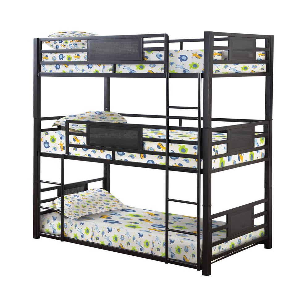 G460394 Casual Black Full Triple Bunk Bed | One Stop Furniture