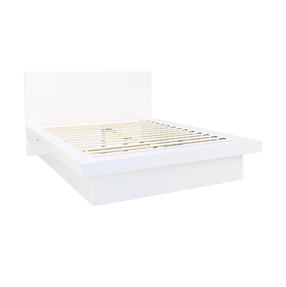 Jessica Contemporary White Eastern Kind Bed | One Stop Furniture