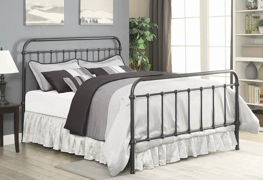 Livingston Transitional Dark Bronze Full Bed | One Stop Furniture